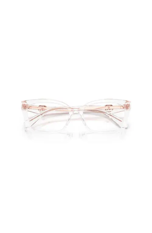 Michael Kors 55mm Rectangle Eyeglasses - Transparent