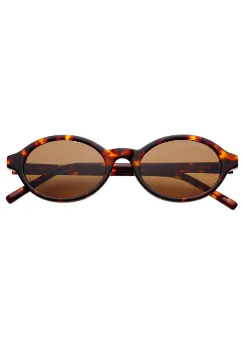FREYRS EYEWEAR Zoe Oval Sunglasses - Tortoise/brown