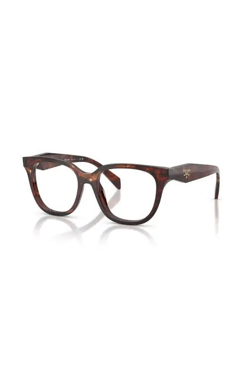 Prada 53mm Butterfly Optical Glasses - Tortoise