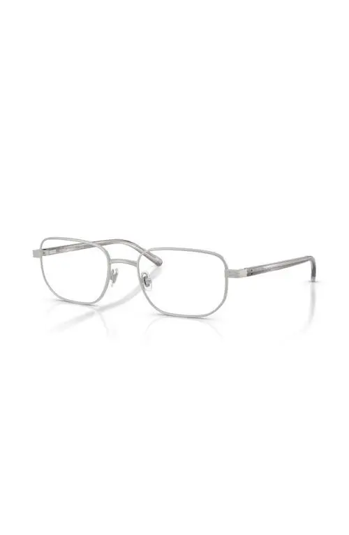 Brooks Brothers 55mm Full Rim Oval Optical Glasses - Silver