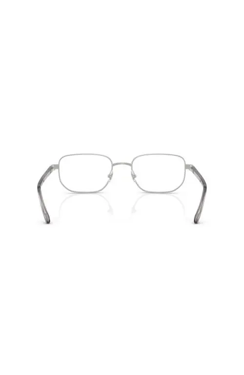 Brooks Brothers 55mm Full Rim Oval Optical Glasses - Silver