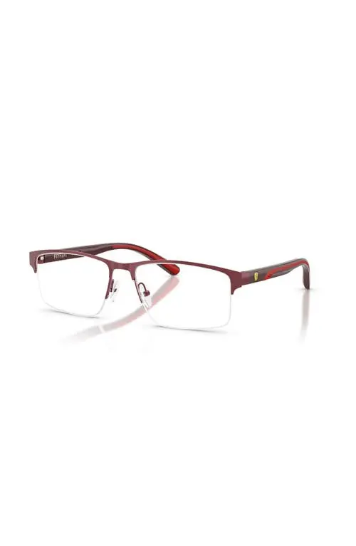 SCUDERIA FERRARI 58mm Rectangle Eyeglasses - Red