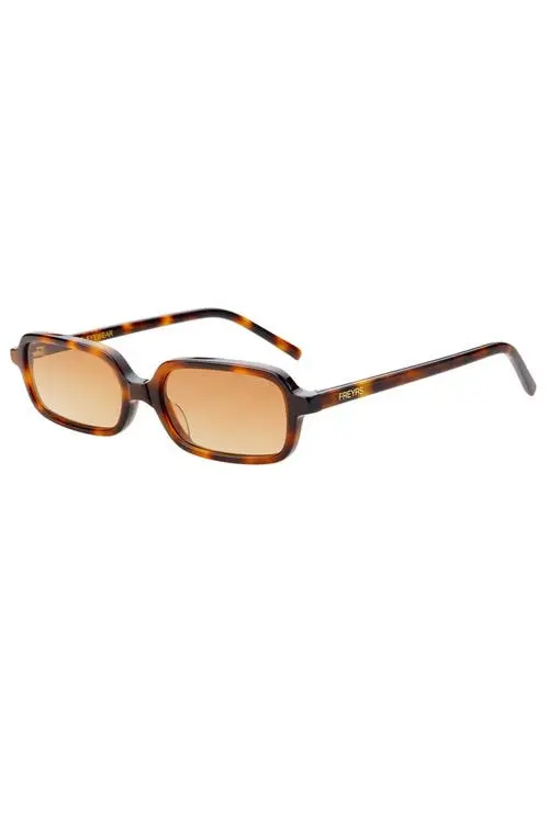 FREYRS EYEWEAR Rectangular Full Rim Sunglasses - Tortoise/brown
