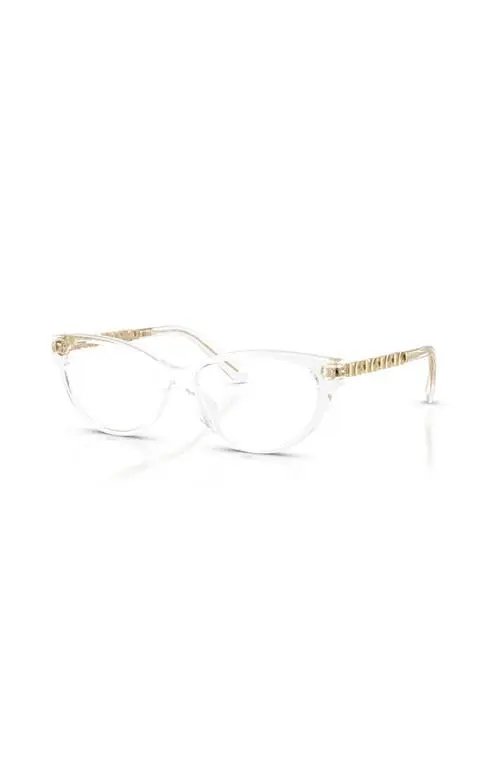 Michael Kors 54mm Cat Eye Optical Glasses - Transparent