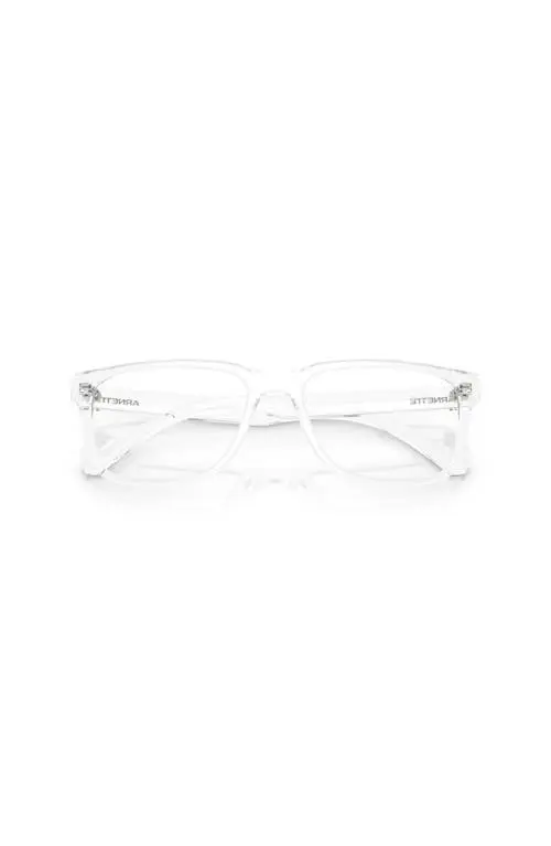 ARNETTE 56mm Rectangle Full Rim Eyeglasses - Transparent