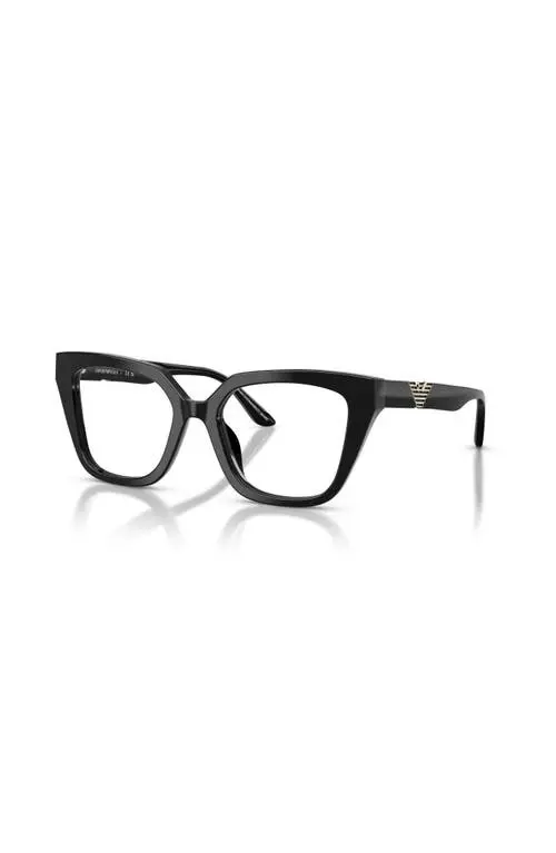 Emporio Armani 52mm Cat Eye Optical Glasses - Black
