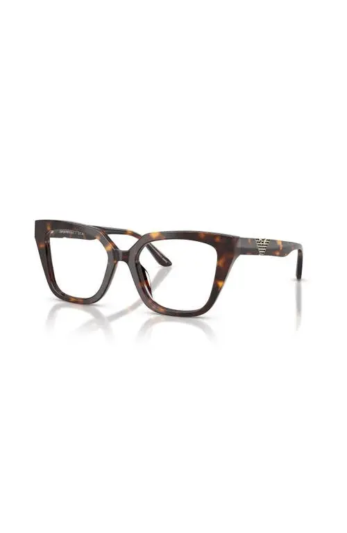 Emporio Armani 52mm Cat Eye Optical Glasses - Tortoise