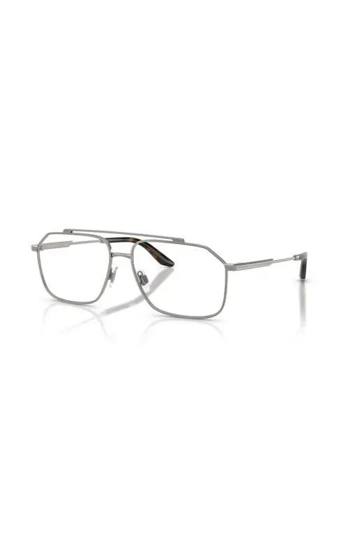 Dolce & Gabbana 56mm Pilot Full Rim Eyeglasses - Grey
