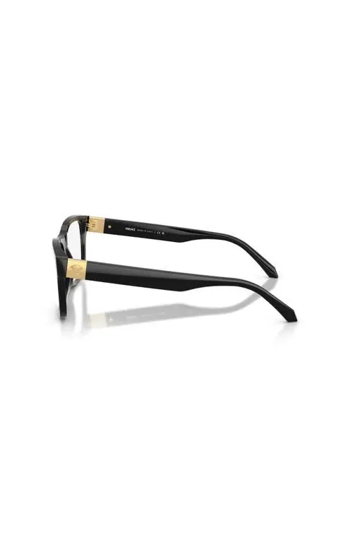 Versace 54mm Square Optical Glasses - Black