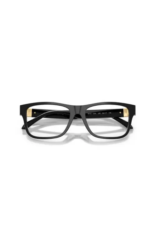 Versace 54mm Square Optical Glasses - Black