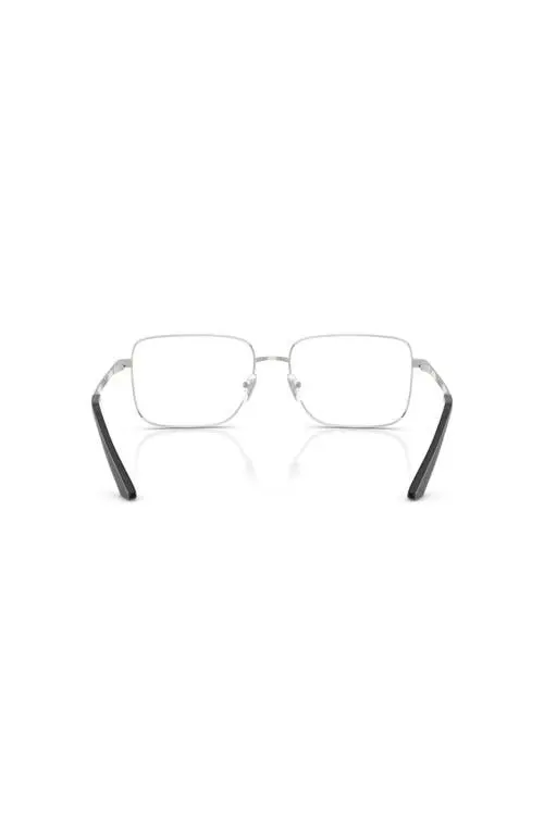 Versace 57mm Rectangle Optical Glasses - Silver