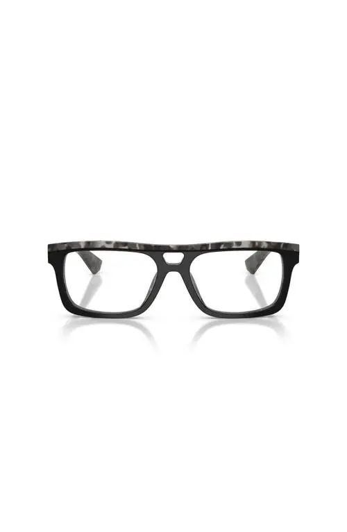 Dolce & Gabbana 54mm Rectangle Full Rim Eyeglasses - Black