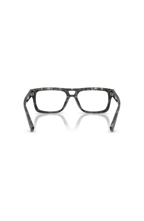 Dolce & Gabbana 54mm Rectangle Full Rim Eyeglasses - Black