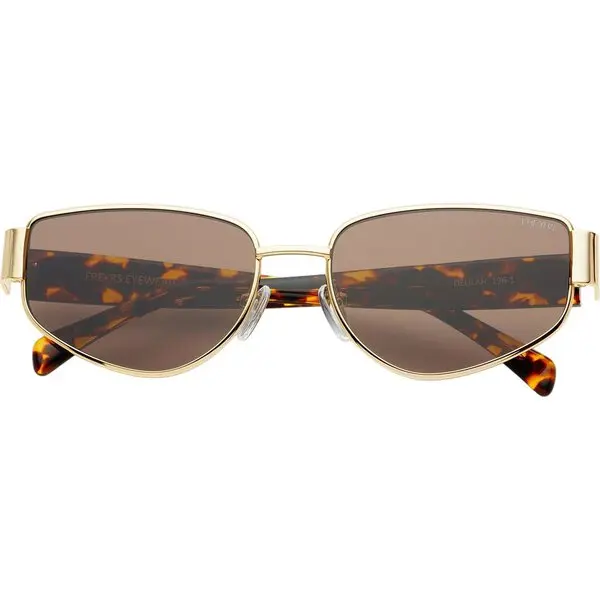 FREYRS EYEWEAR Delilah Cat Eye Sunglasses - Gold/brown