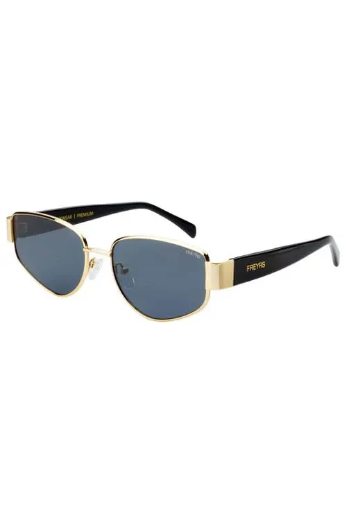 FREYRS EYEWEAR Delilah Cat Eye Sunglasses - Gold/gray