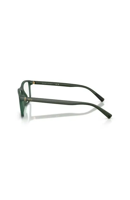Polo Ralph Lauren 57mm Rectangle Optical Glasses - Green