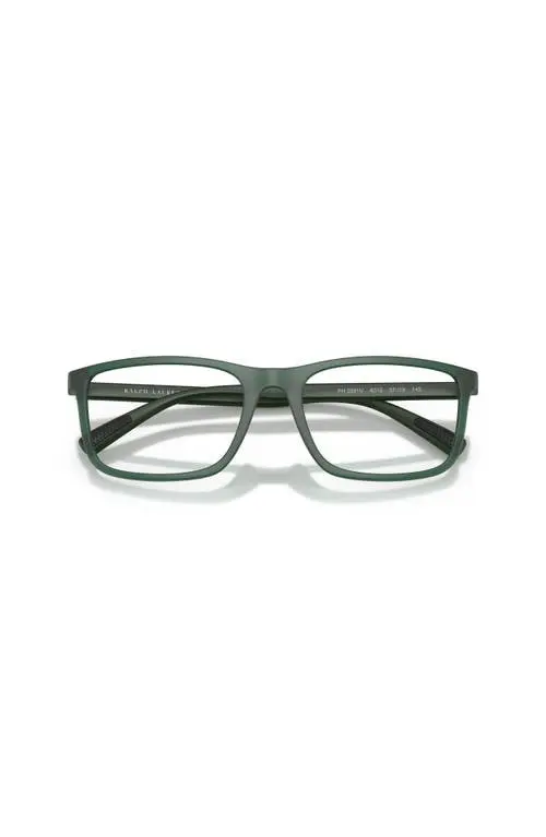 Polo Ralph Lauren 57mm Rectangle Optical Glasses - Green