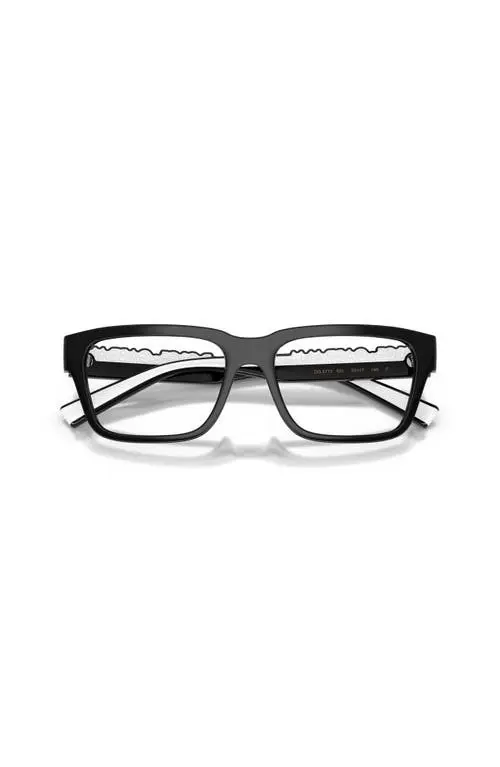 Dolce & Gabbana 55mm Rectangle Optical Glasses - Black