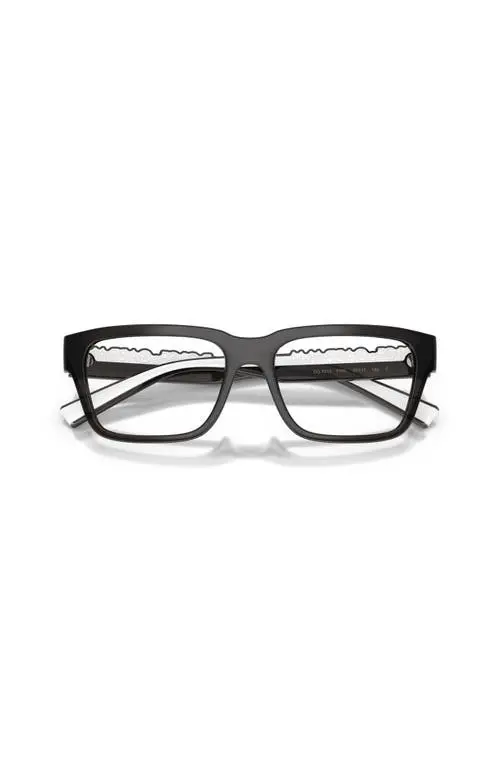 Dolce & Gabbana Rectangle Full Rim Eyeglasses - Grey