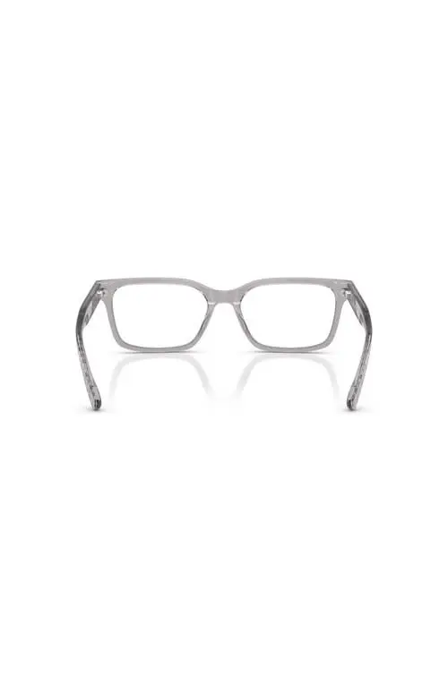 Brooks Brothers 55mm Rectangle Full Rim Eyeglasses - Grey