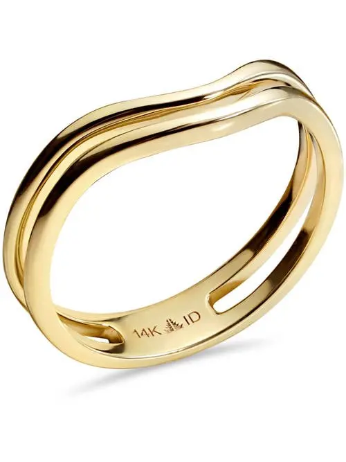 DEVATA Wishbone Arch Band Ring In 14k Gold