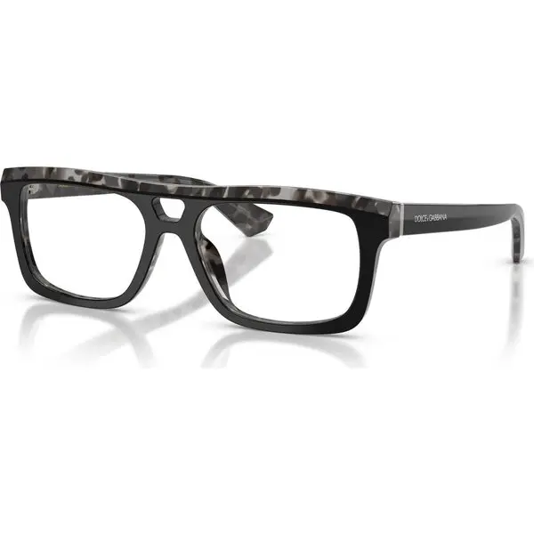 Dolce & Gabbana 56mm Rectangle Optical Glasses - Black