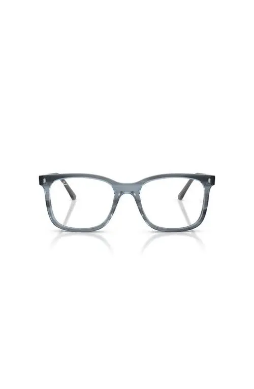 Ray-ban Square Acetate Full Rim Eyeglasses - Blue