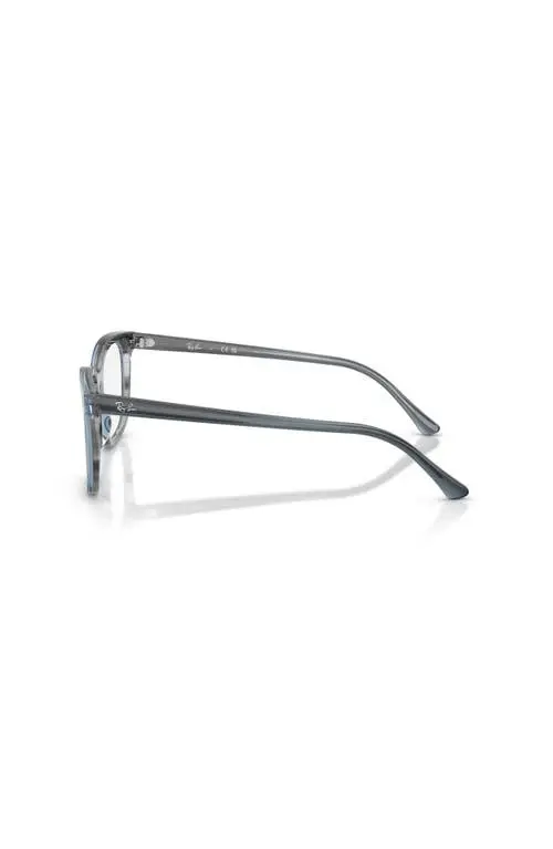 Ray-ban Square Acetate Full Rim Eyeglasses - Blue