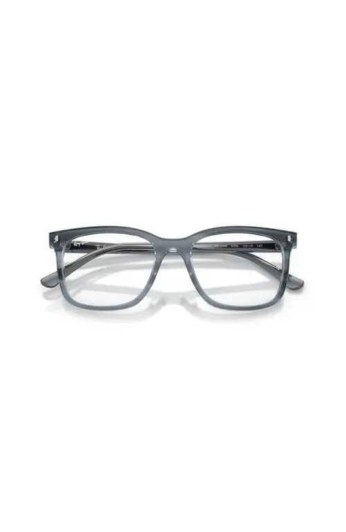 Ray-ban Square Acetate Full Rim Eyeglasses - Blue