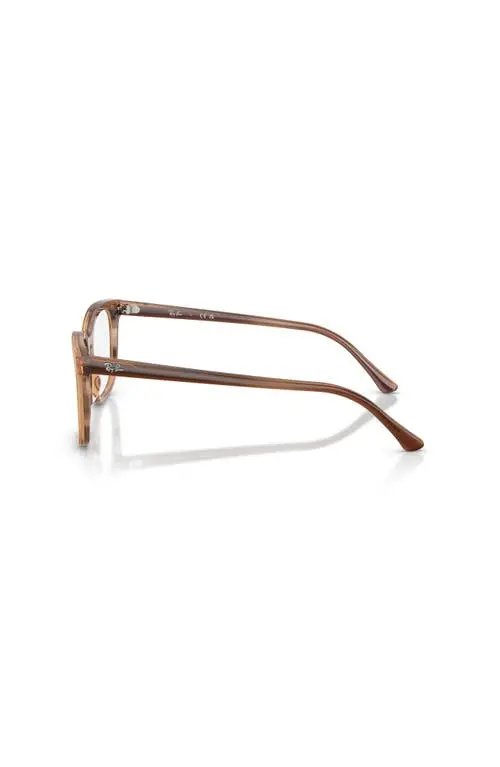 Ray-ban 51mm Square Optical Glasses - Tortoise