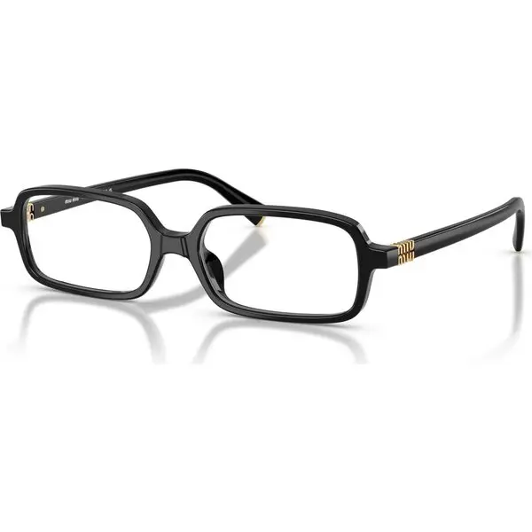 Miu Miu 53mm Rectangle Optical Glasses - Black