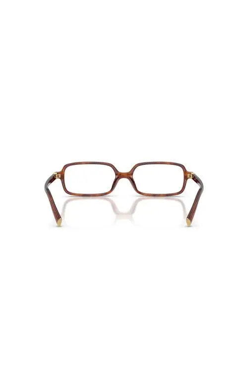 Miu Miu 53mm Rectangle Optical Glasses - Brown