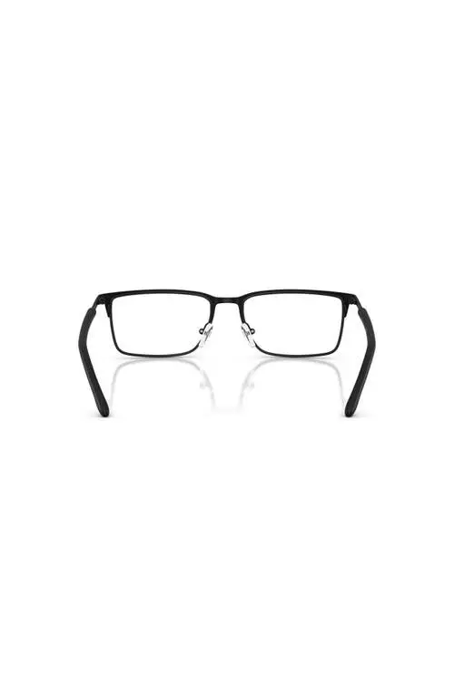 Armani Exchange 56mm Rectangle Optical Glasses - Black