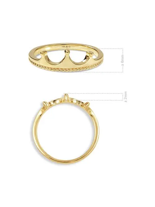 DEVATA Crown 14k Gold Ring