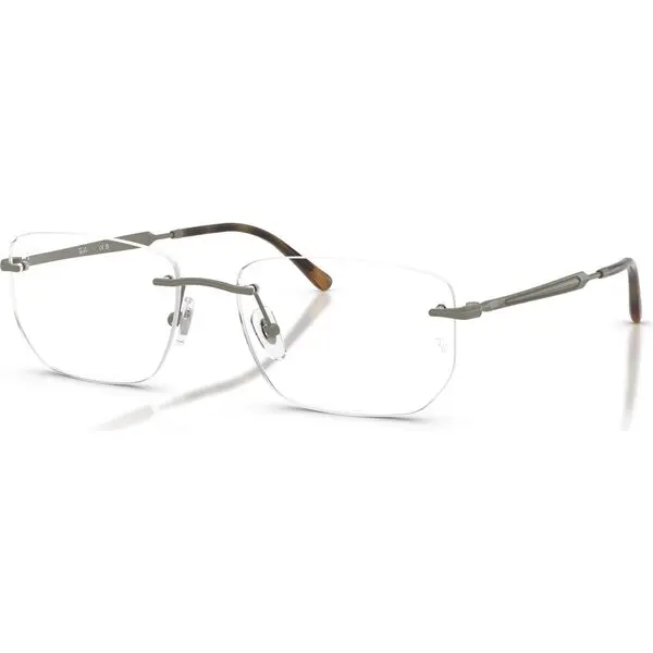 Ray-ban Irregular Rimless Eyeglasses - Grey