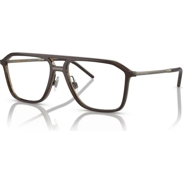Dolce & Gabbana 55mm Pilot Eyeglasses - Brown