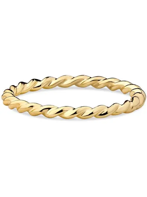DEVATA 14k Gold Twisted Rope Ring - Yellow Gold