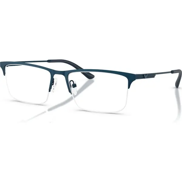 Emporio Armani 55mm Rectangle Eyeglasses - Blue
