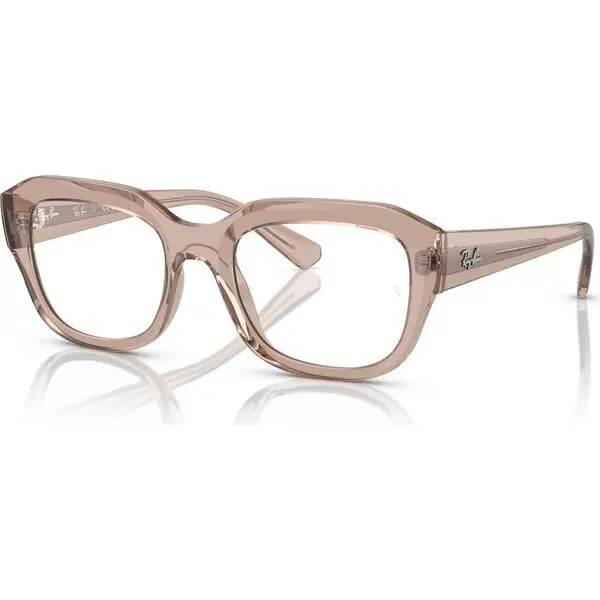 Ray-ban 52mm Square Eyeglasses - Brown