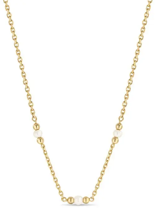 DEVATA Freshwater Pearl Chain Necklace In 14k Gold - Yellow Gold