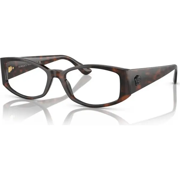Versace 54mm Irregular Optical Glasses - Tortoise