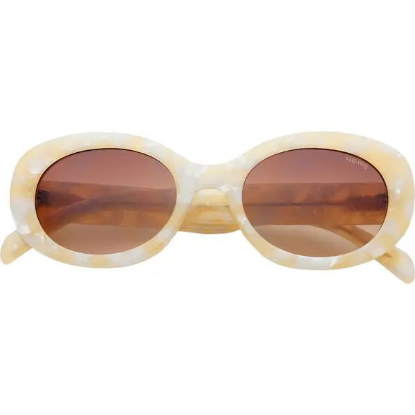 FREYRS EYEWEAR Aria Oval Sunglasses - Light Pearl