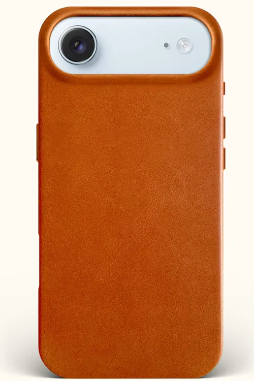 BLUEBONNET The Minimalist Iphone 17 Air Leather Magsafe Case - Saddle Tan