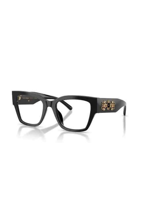 Dolce & Gabbana 53mm Butterfly Eyeglasses - Black