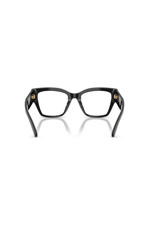 Dolce & Gabbana Butterfly Acetate Eyeglasses With Embellishments - Black