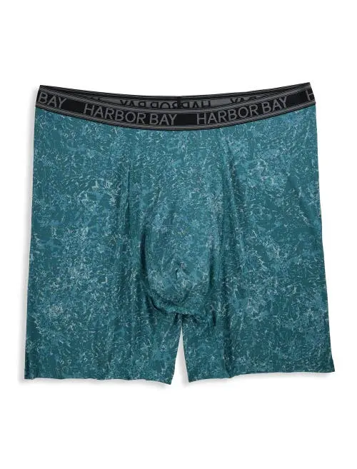 HARBOR BAY BY DXL Big & Tall Cooling Performance 5 Inch Boxer Briefs - Future Forest