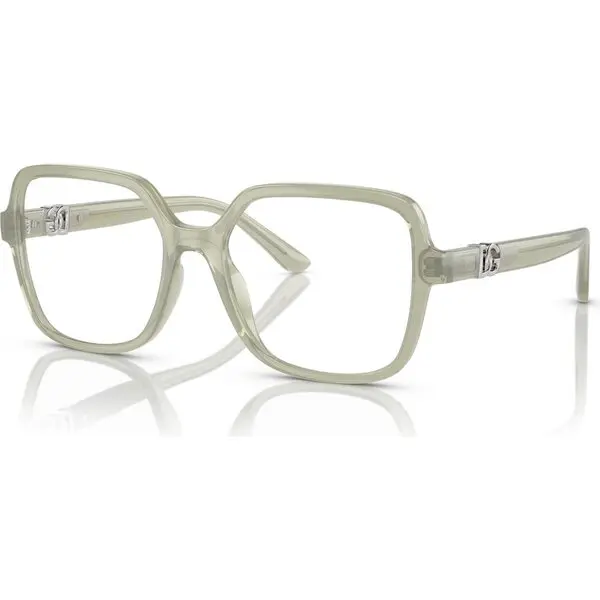 Dolce & Gabbana 53mm Square Optical Glasses - Green