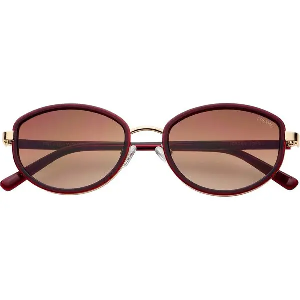 FREYRS EYEWEAR Jordan Oval Frame Sunglasses - Burgundy