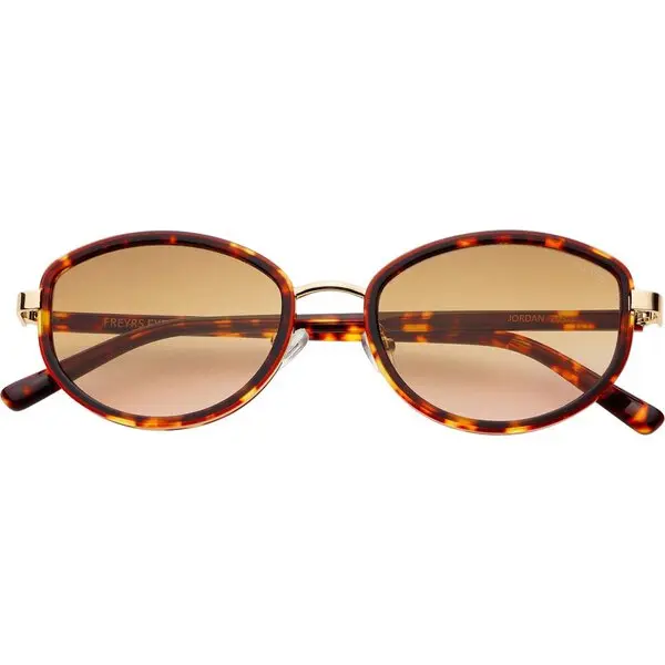 FREYRS EYEWEAR Jordan Oval Sunglasses - Tortoise/brown