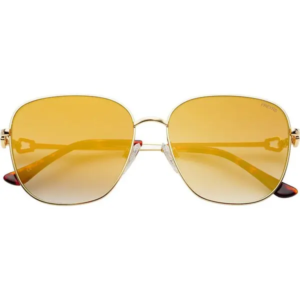 FREYRS EYEWEAR Lea Square Sunglasses - Gold Mirror